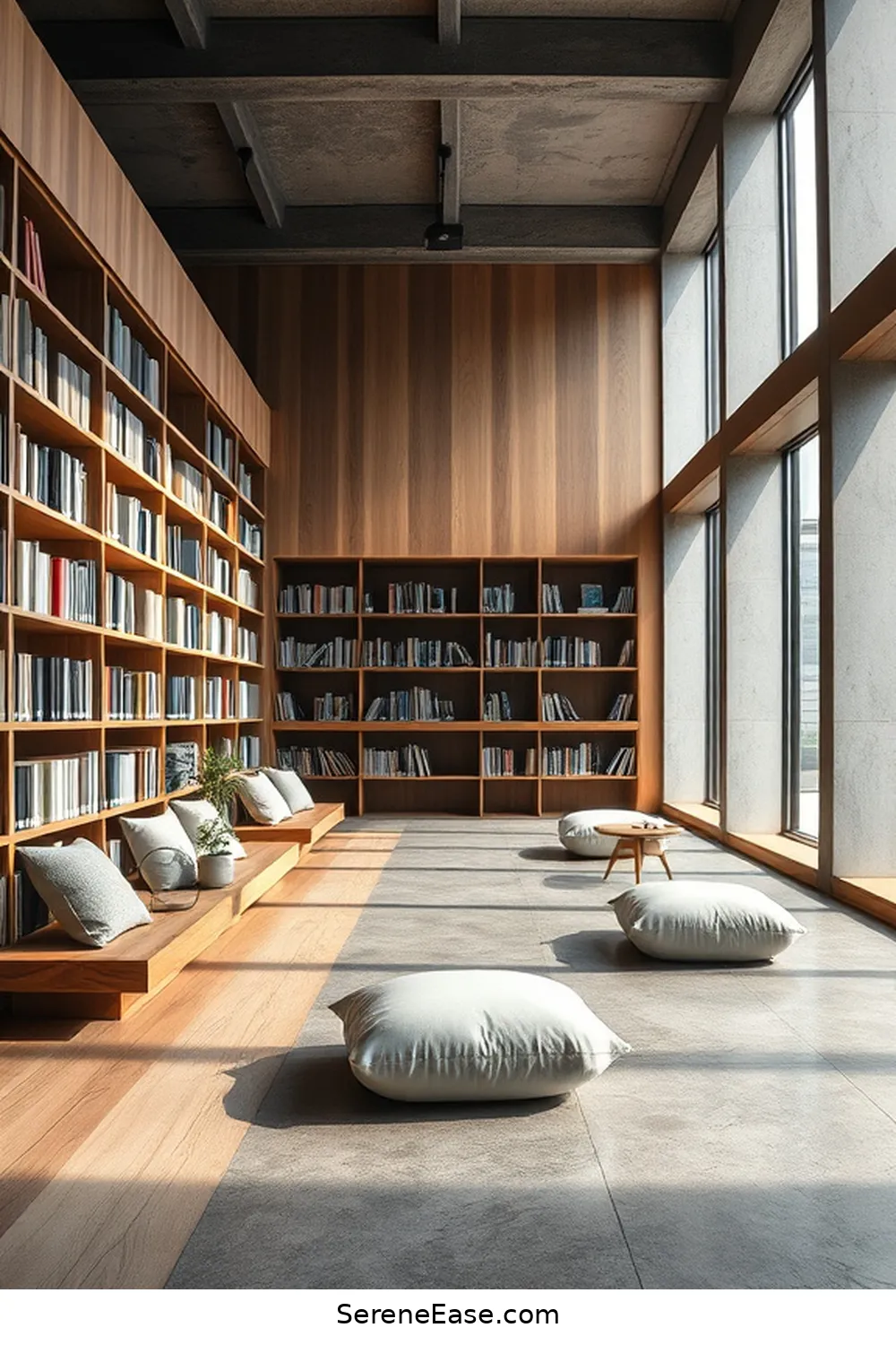 16 Stunning Black and White Minimalist Style Library Designs - Serene Ease