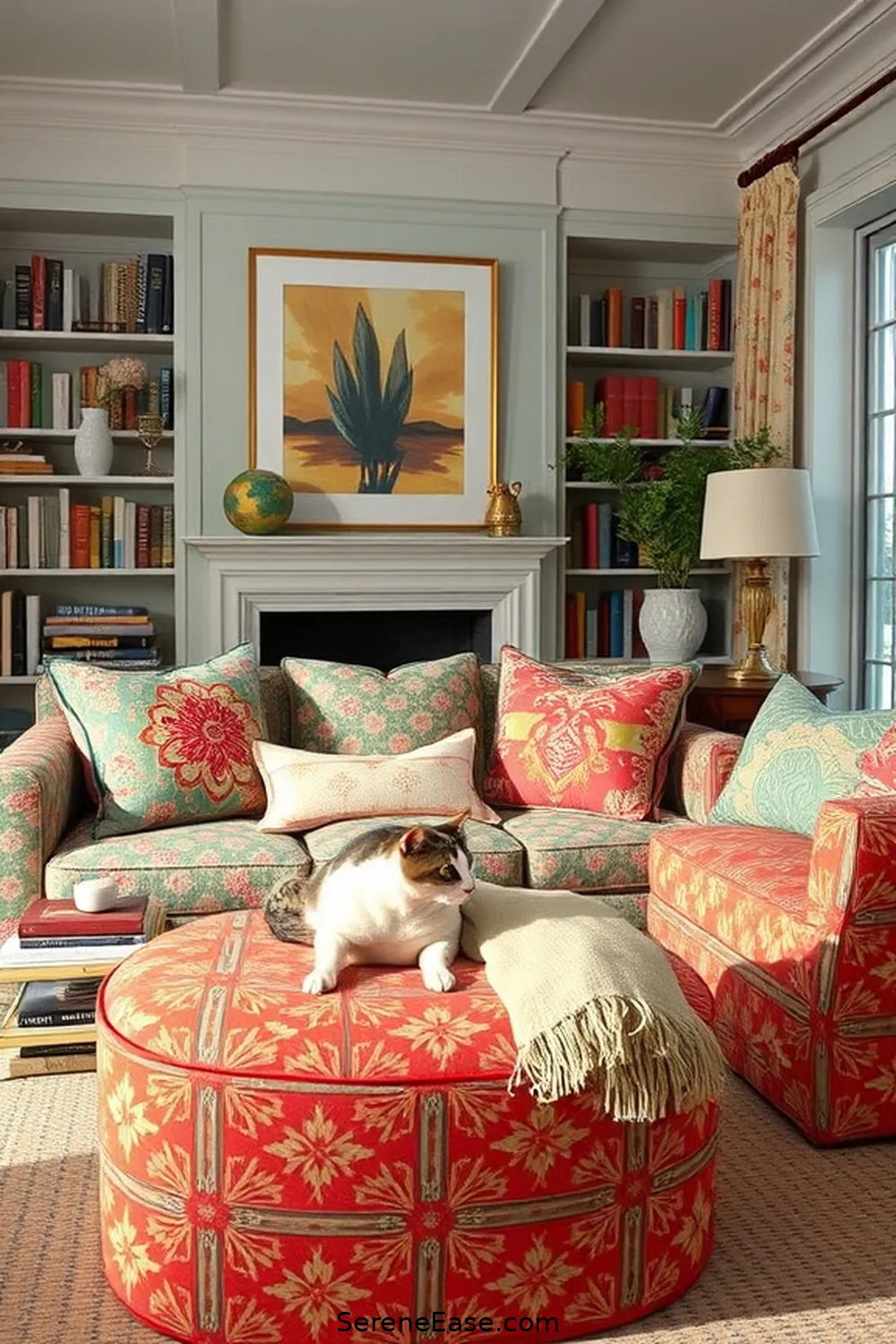 16 Ways to Achieve Bold and Bright Coastal Library Style - Serene Ease