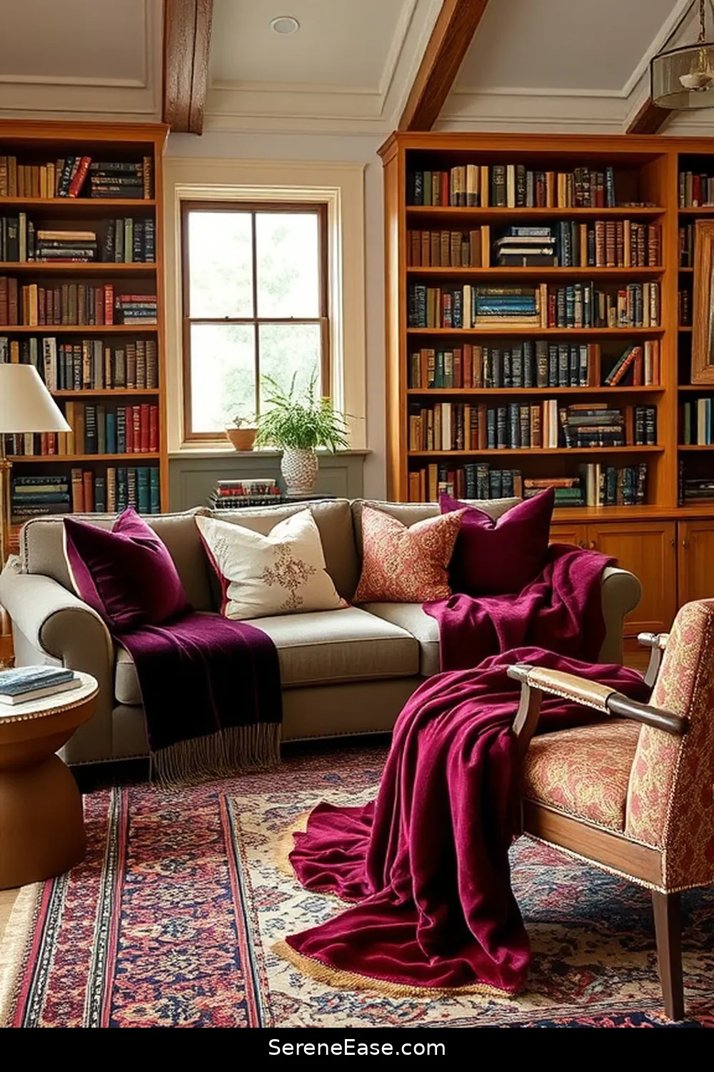 17 Ways to Incorporate Jewel Tones in Modern Farmhouse Library Style ...