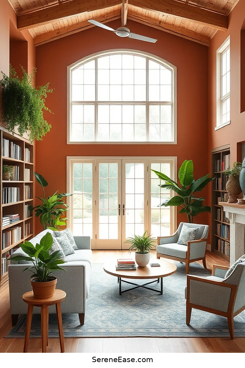 18 Earth Tone Color Schemes for a Modern Farmhouse Library Style ...