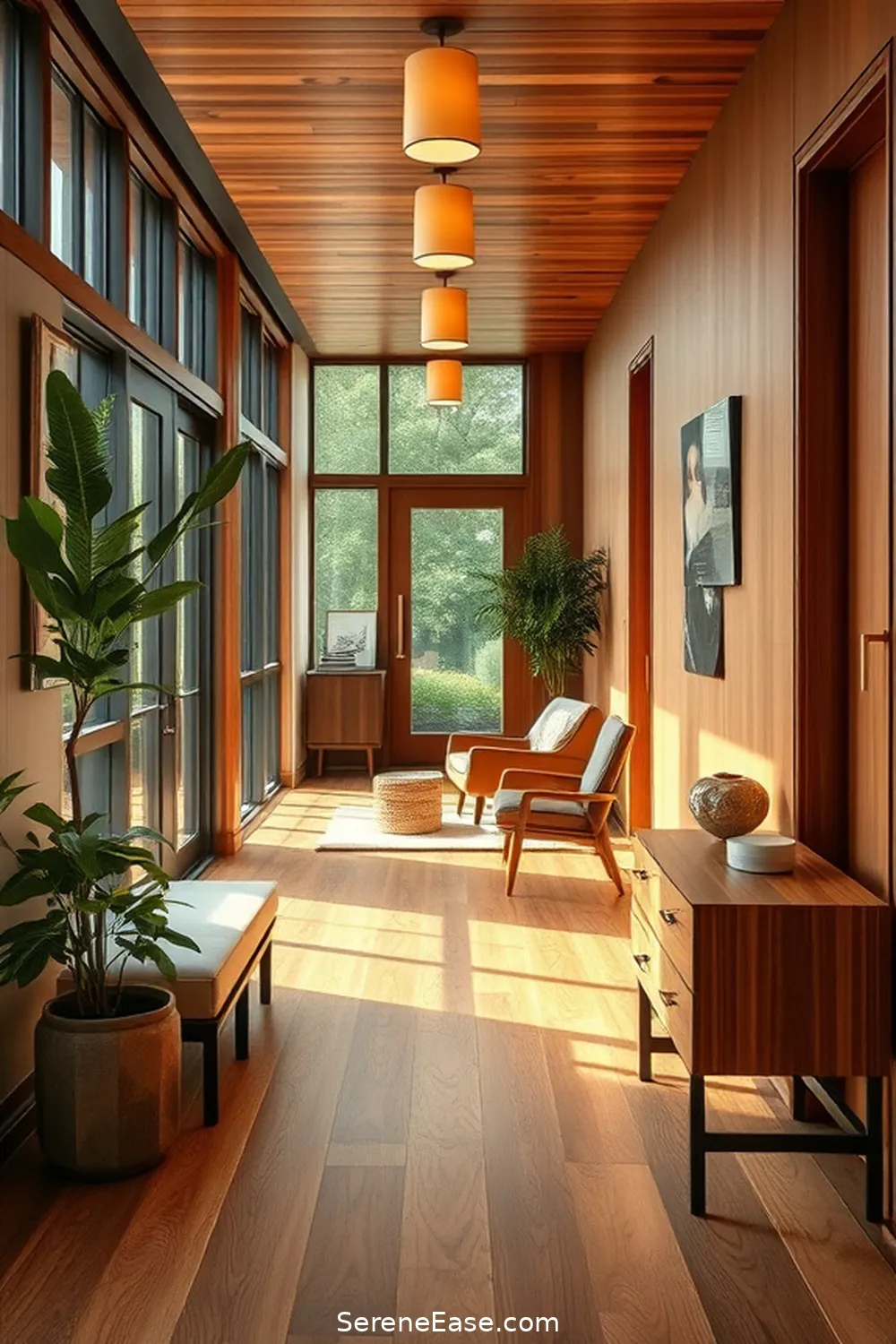 21 Ways to Incorporate Earth Tones in Mid-Century Modern Hallways ...
