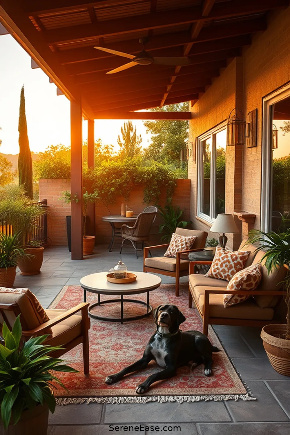Designing an Outdoor Patio in Earth Tones and Mid-Century Modern Style ...