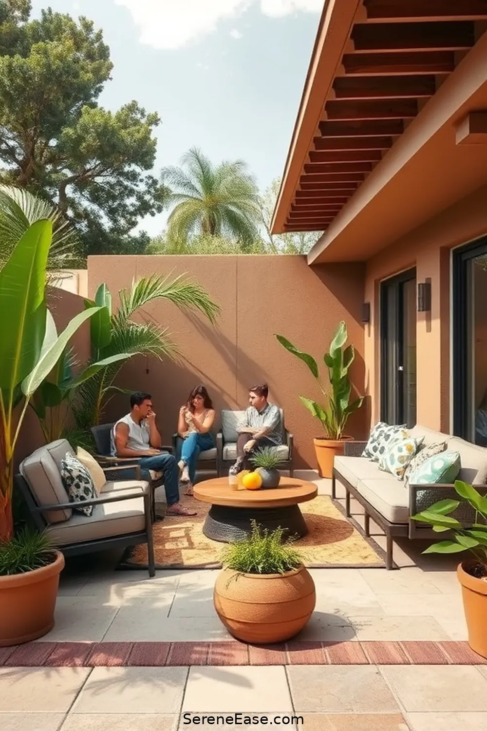 Designing an Outdoor Patio in Earth Tones and Mid-Century Modern Style ...
