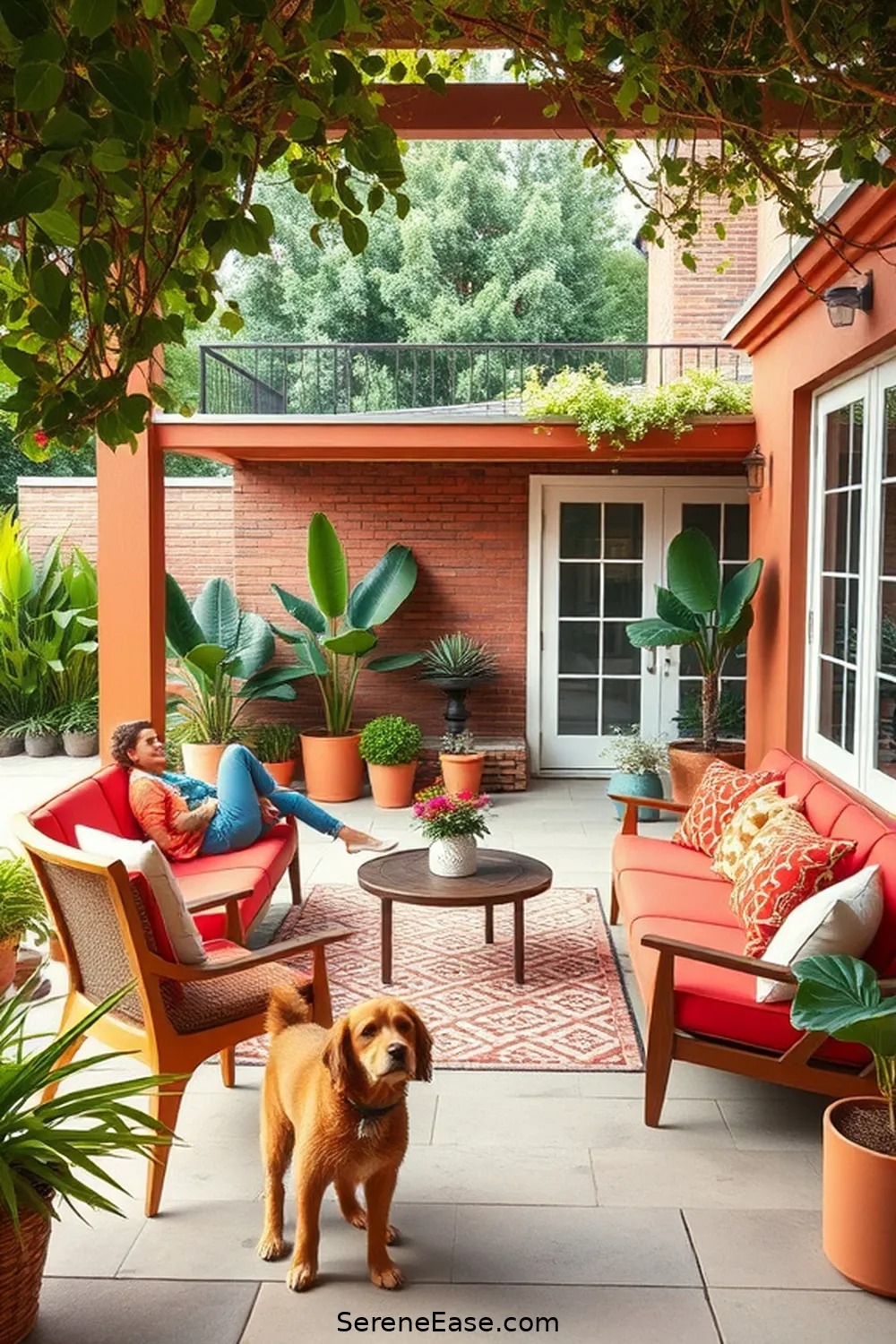 How to Achieve a Bold and Bright Mid-Century Modern Outdoor Patio Style ...